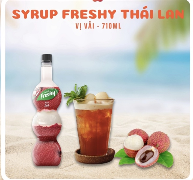 Syrup Thái Freshy hương vải (Lychee) 710ml (12 chai/ thùng) - Chai ...