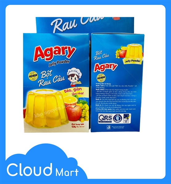 Bột rau câu Agary (Jelly Powder) (12g/ gói x 10 gói) (10 hộp/ thùng ...